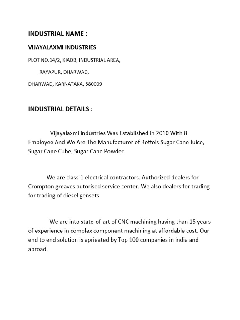 Industrial Layout | PDF