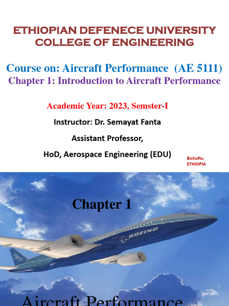 Chapter 1-Introduction To Aircraft Performance | PDF | Atmosphere Of Earth | Atmosphere