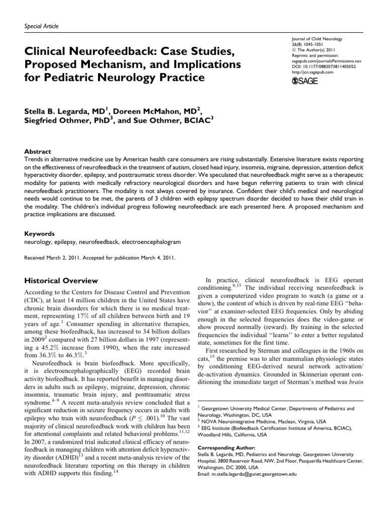 Clinical Neurofeedback - Case Studies | PDF | Neurofeedback ...