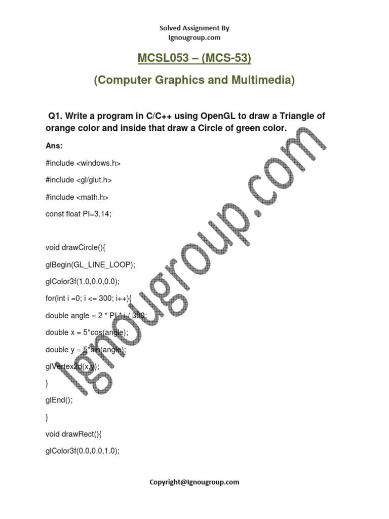 MCSL-054 (II) Solved Assignment | PDF | Computer Programming | Computing