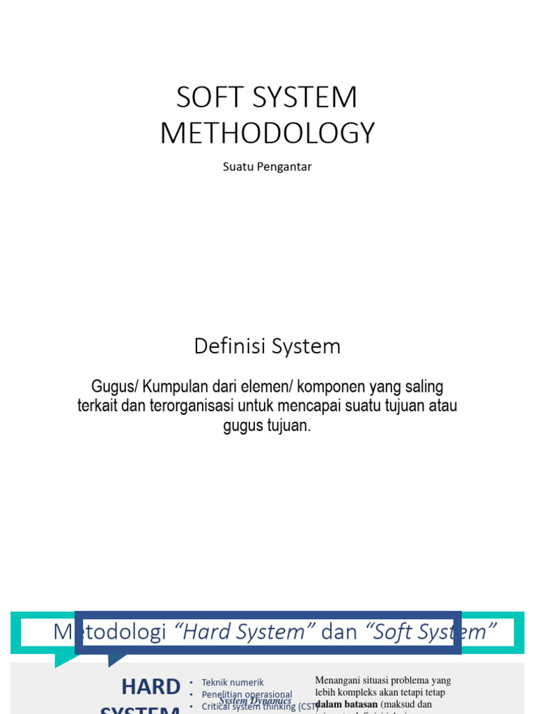 Soft Systems Methodology Guide | PDF | Systems Theory | Psychological ...
