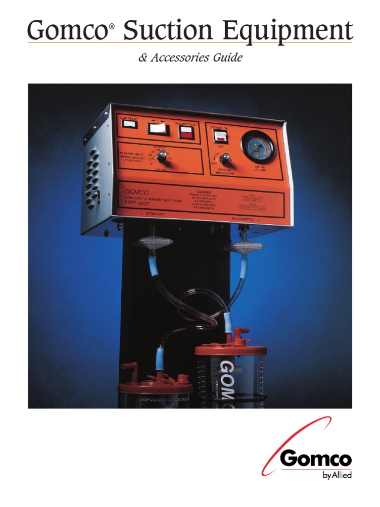 Gomco Suction Equipment: & Accessories Guide | PDF | Vacuum | Pump