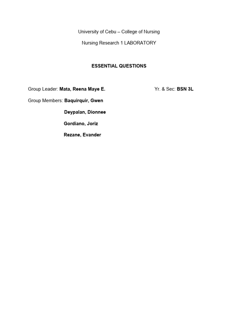 Act1 Lab Gr5 | PDF | Nursing | Critical Thinking