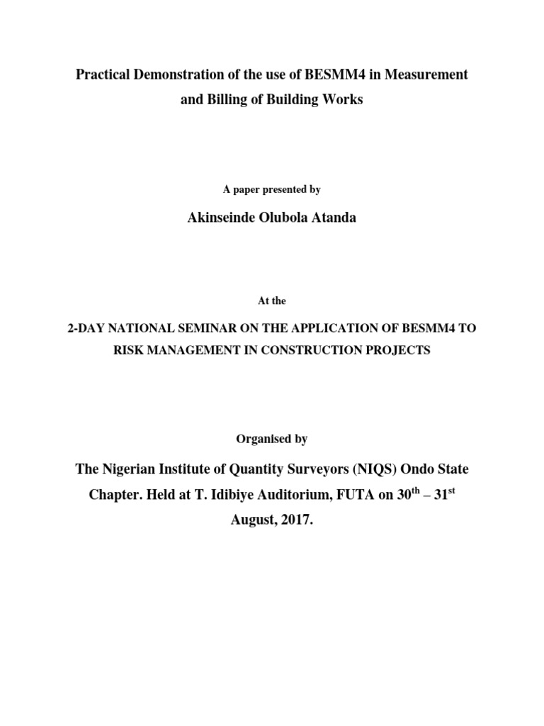 Akinseinde Practical Demonstration of Besmm4 for Measurement and Billing. | PDF | Measurement ...