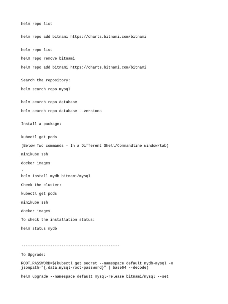 Helm Install Commands | PDF