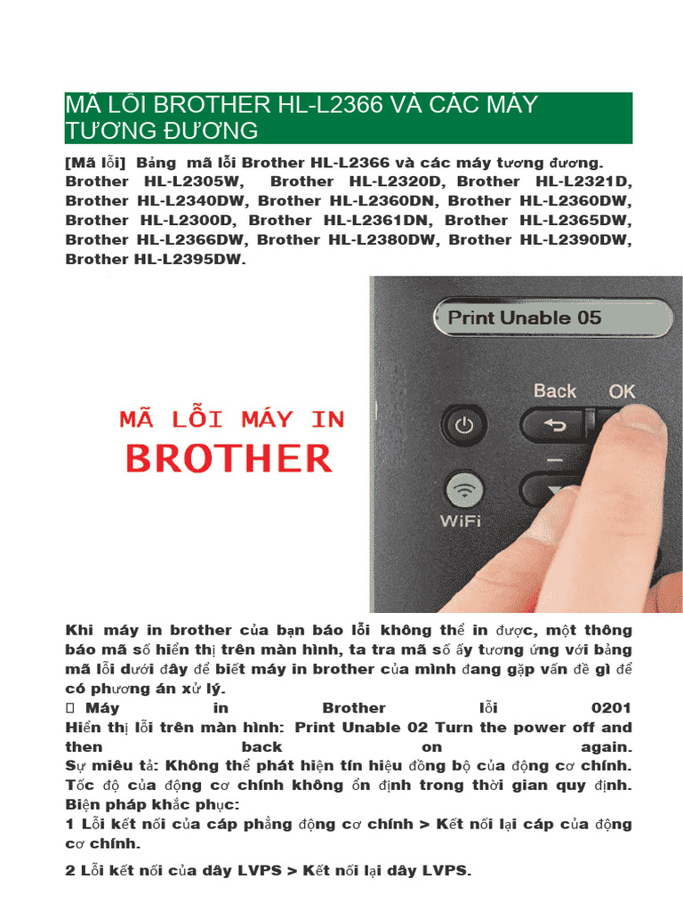 Mã L I Brother HL | PDF