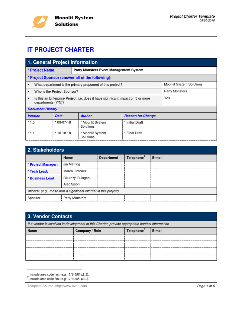Project Charter | PDF | Total Cost Of Ownership | Computing