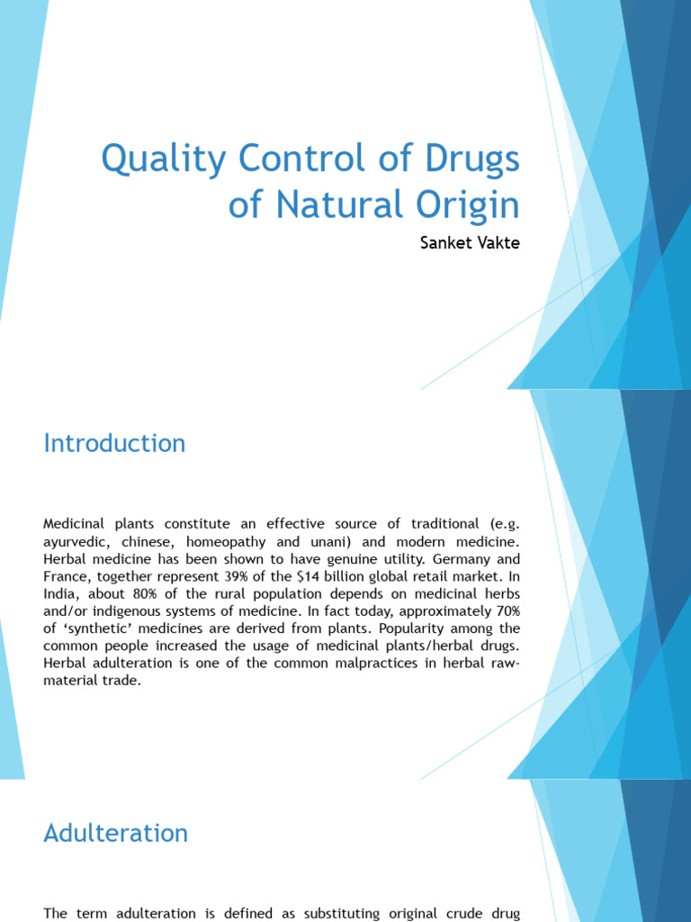 Quality Control in Herbal Drug Adulteration | PDF | Ayurveda | Botany