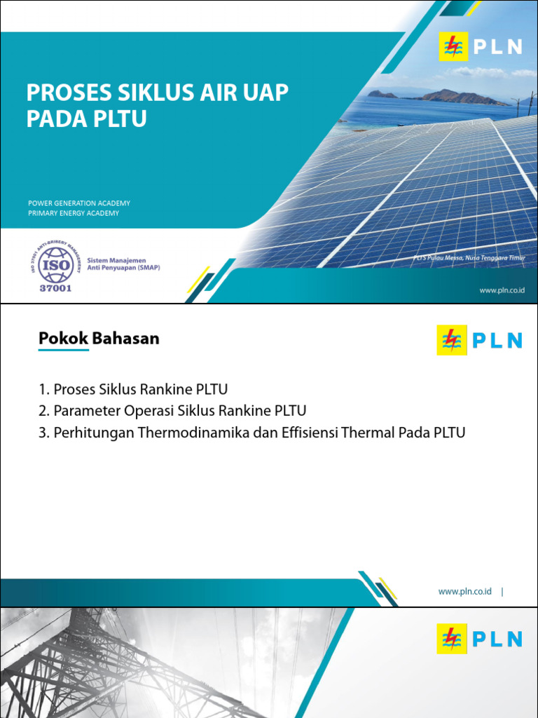 Proses Siklus Air Uap Pada PLTU | PDF