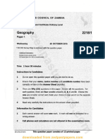 2017 Geography Paper 1 Past Paper | PDF
