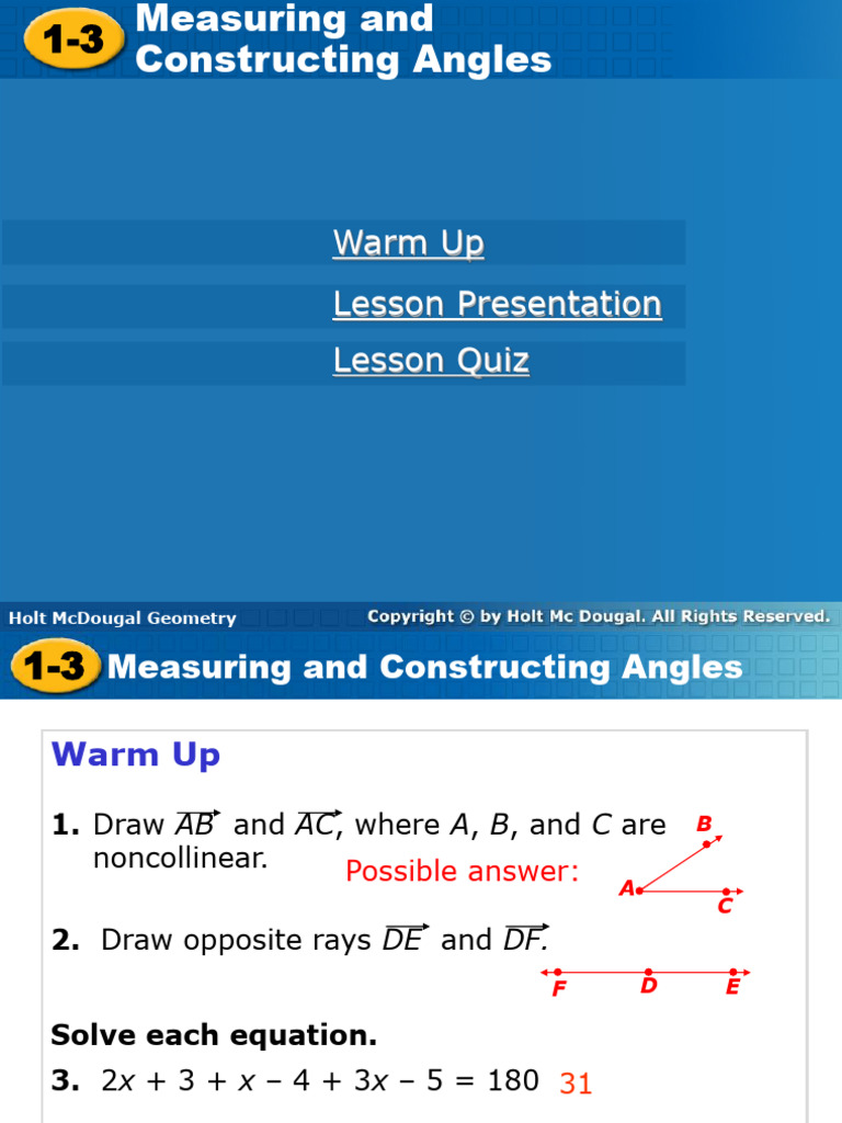 Geometry Lesson 4 Pdf Angle Euclid
