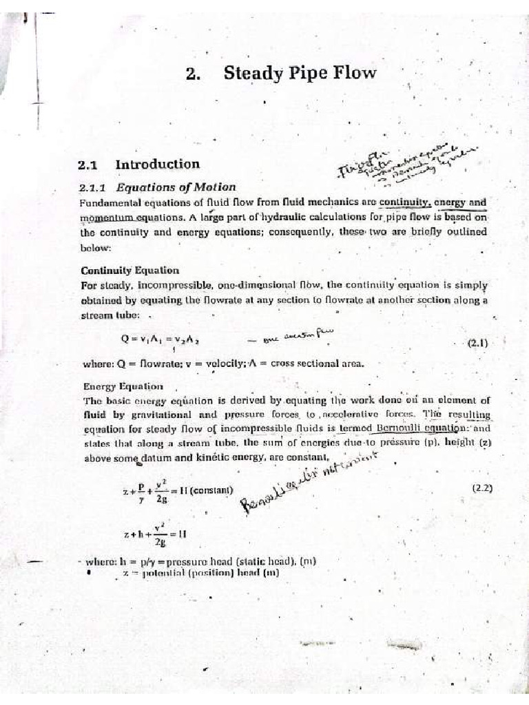 ENG 207 Material - Pipe Flow | PDF