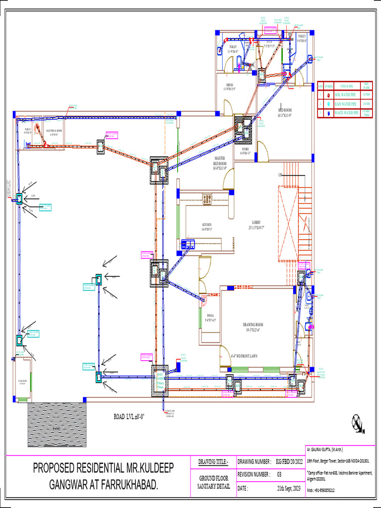 Sanitary Detail-Model | PDF | Pipe (Fluid Conveyance) | Plumbing