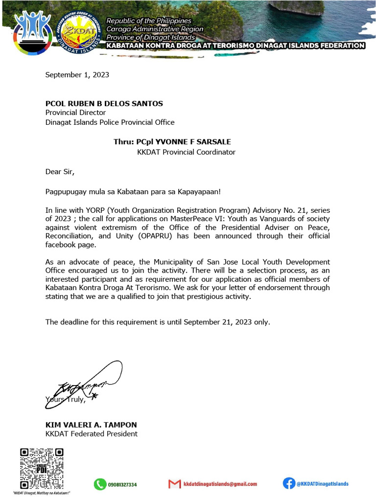 Endorsement Letter | PDF