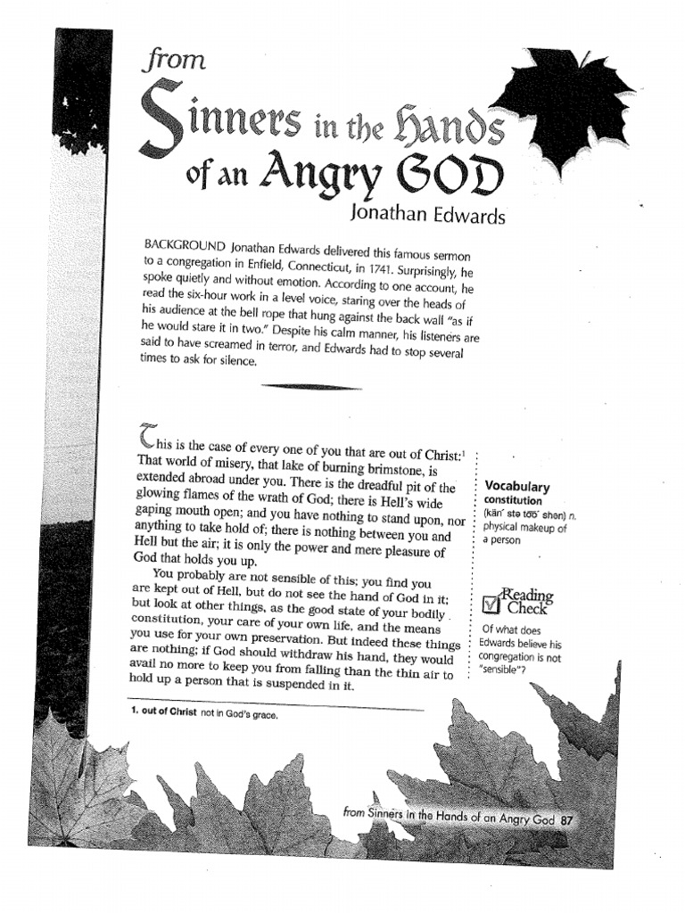 Sinners in The Hands of An Angry God | PDF