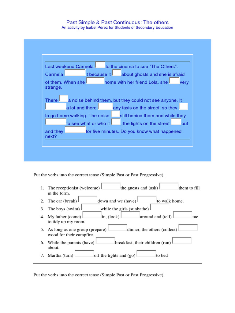 Past Simple and Continuous | PDF | Grammatical Tense