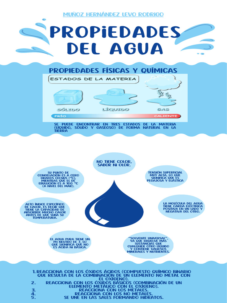 Infografía Informativa de Propiedades Del Agua | PDF