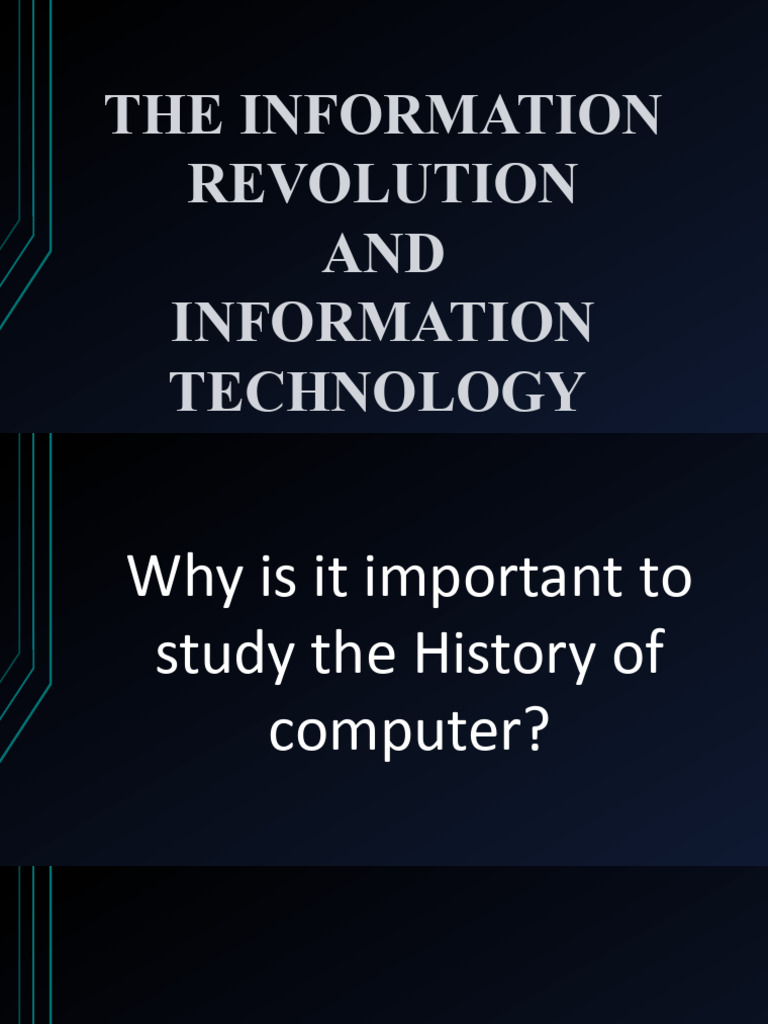 Information Revolution and Information Technology | PDF | Personal Computers | Computing