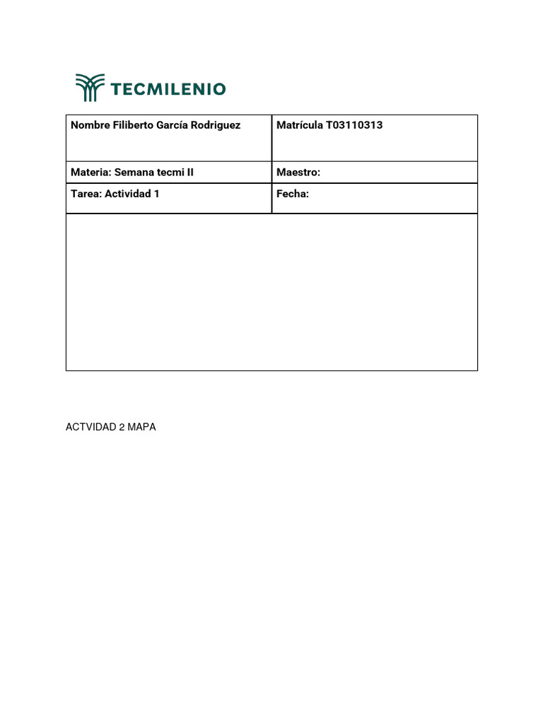 Act 2 Semana Tecmi 2 | PDF