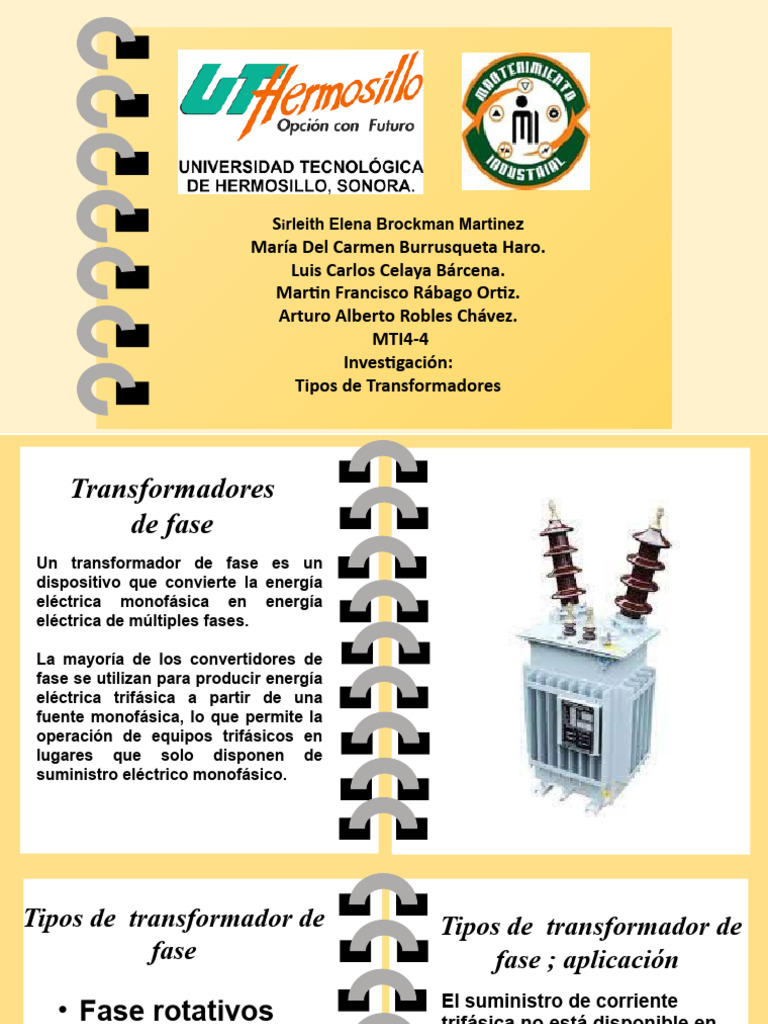 Tipos de Transformadores | Descargar gratis PDF | Transformador | Ingenieria Eléctrica