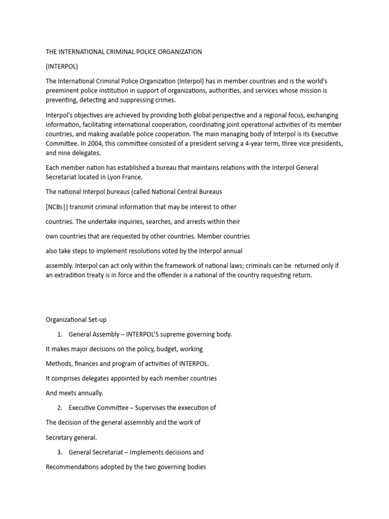 INTERPOL | Download Free PDF | Police | Human Rights