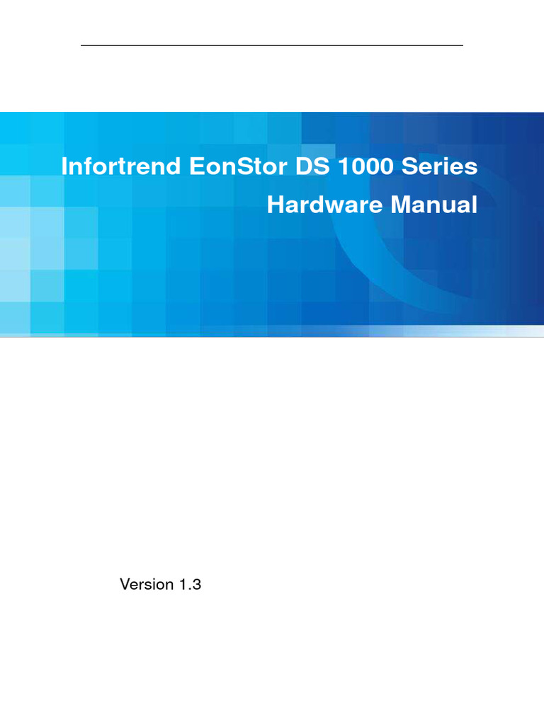 EonStor DS 1000 系列 | PDF | Backup | Hard Disk Drive