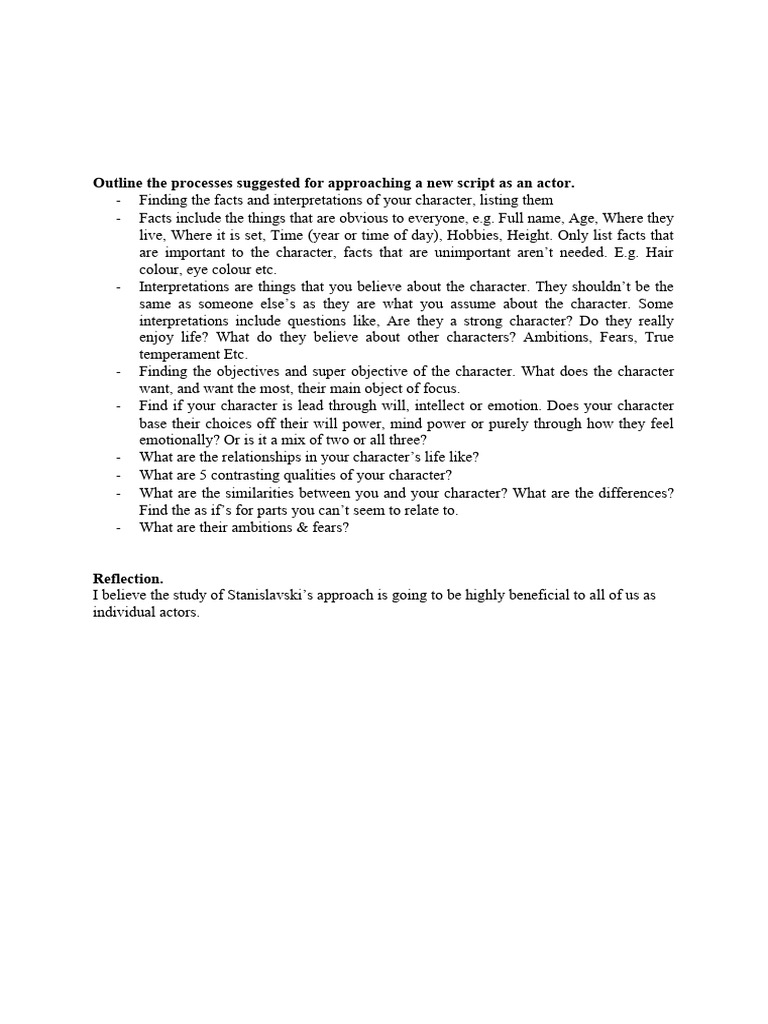 Drama Stanislavski | PDF | Career & Growth