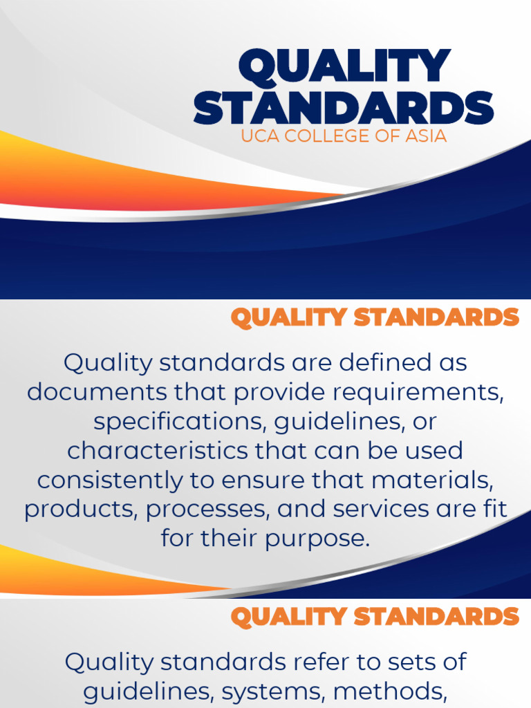 01 - Intro To Quality Standards | PDF | Quality Management ...