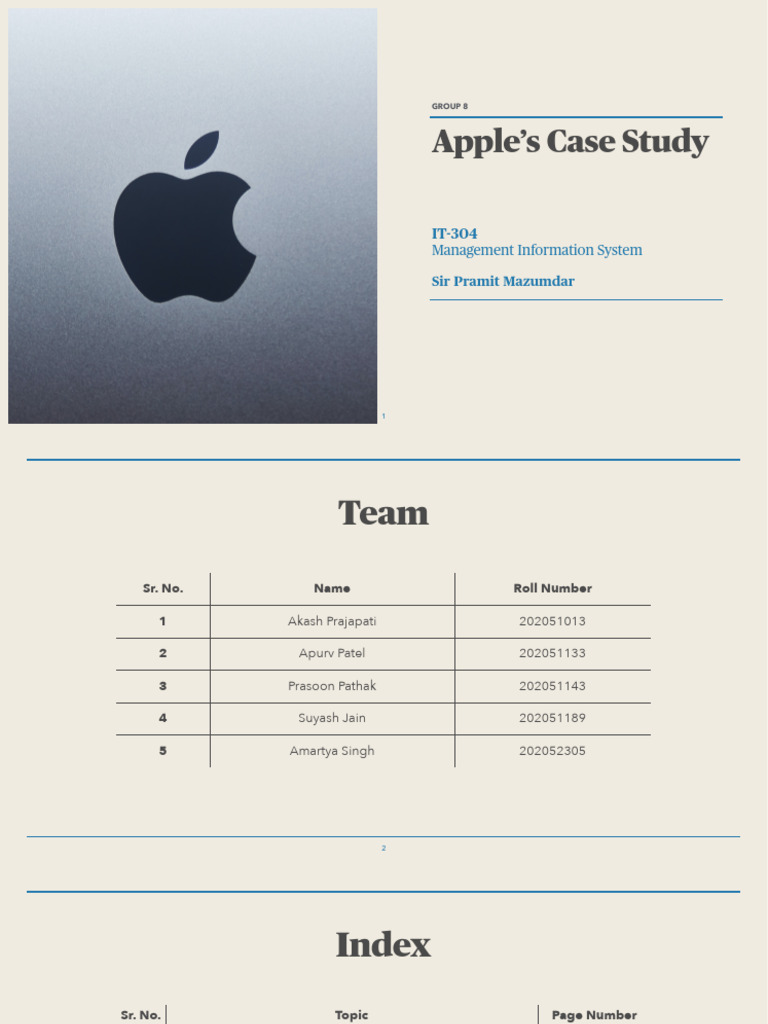 Apple's Case Study: Management Information System | PDF | Apple Inc ...