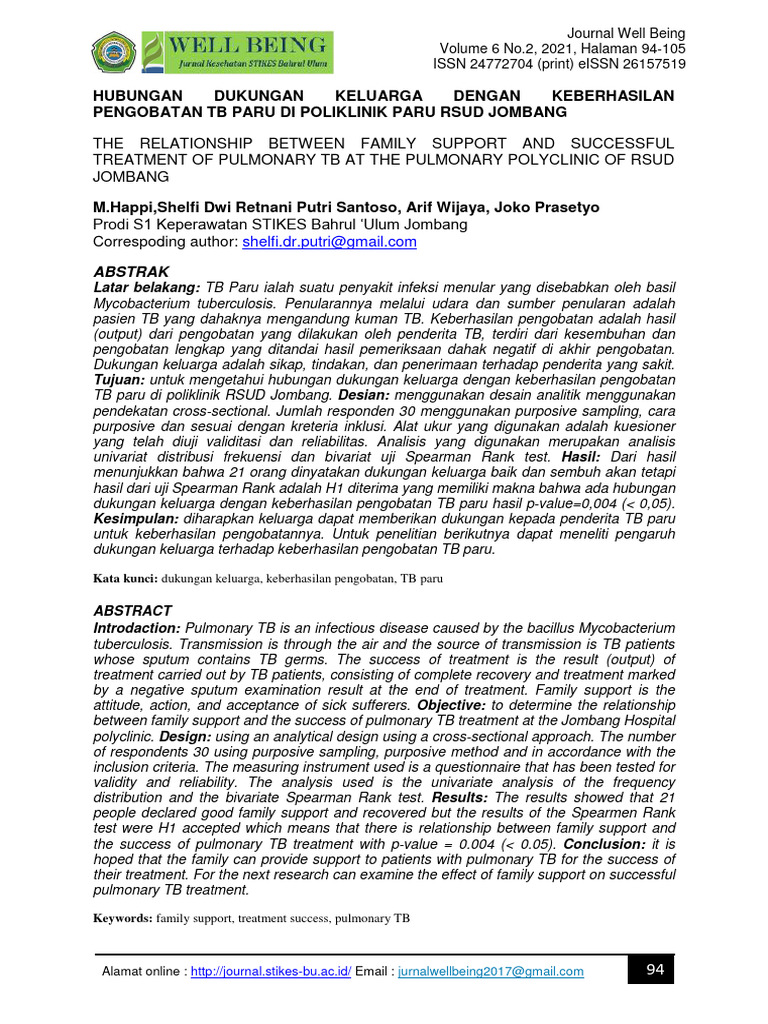 Hub Dukungan Keluarga Jurnal | PDF | Pengembangan Diri