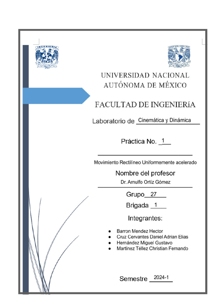 LCD27 Pr01 Br01 | PDF | Cinemática | Velocidad