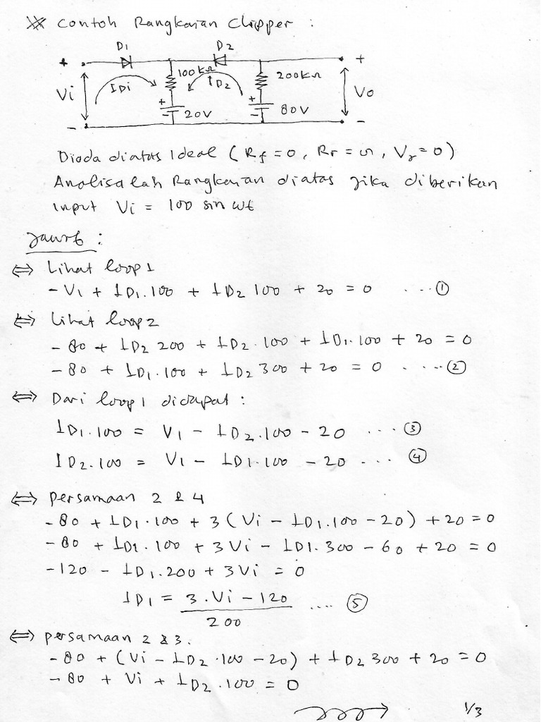 Contoh Soal Rangkaian Clipper | PDF