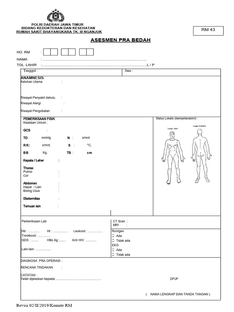 Asesmen Pra Bedah-1 | PDF