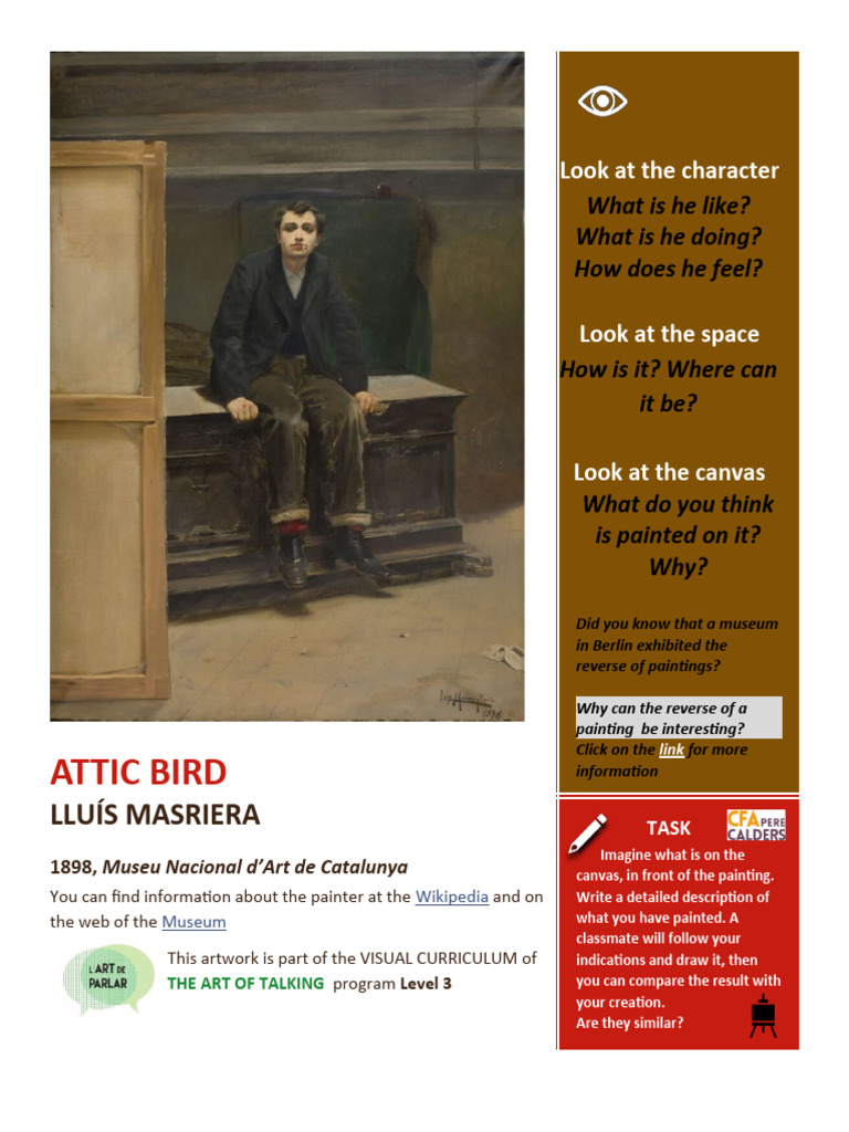 Attic Bird Worksheet | PDF | Plastic Arts | Paintings