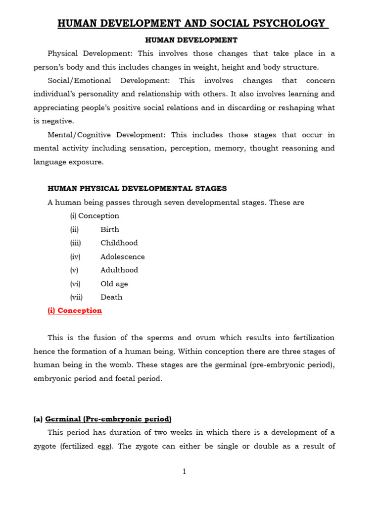 HUMAN DEVELOPMENT and Social-Psychology-Notes | PDF | Id | Psychology
