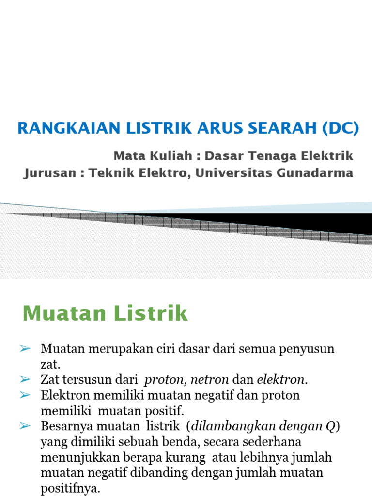 Rangkaian Listrik Arus Searah (DC) | PDF | Metode & Bahan Ajar | Sains ...
