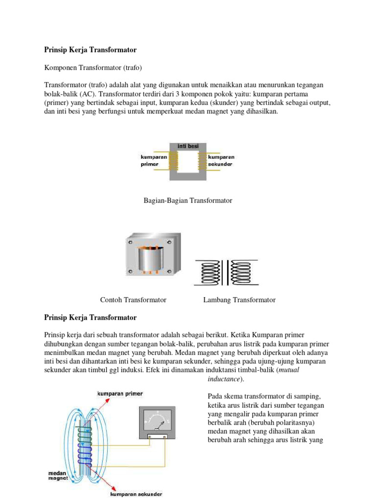 Prinsip Kerja Transformator | PDF