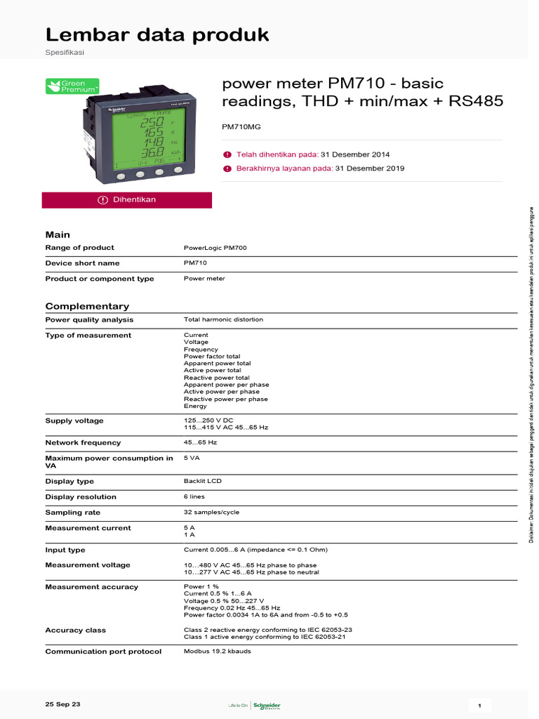 Power Meter PM710 Specifications and Details | PDF | Ac Power ...