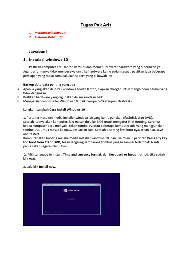 Instalasi Windows 10 | PDF