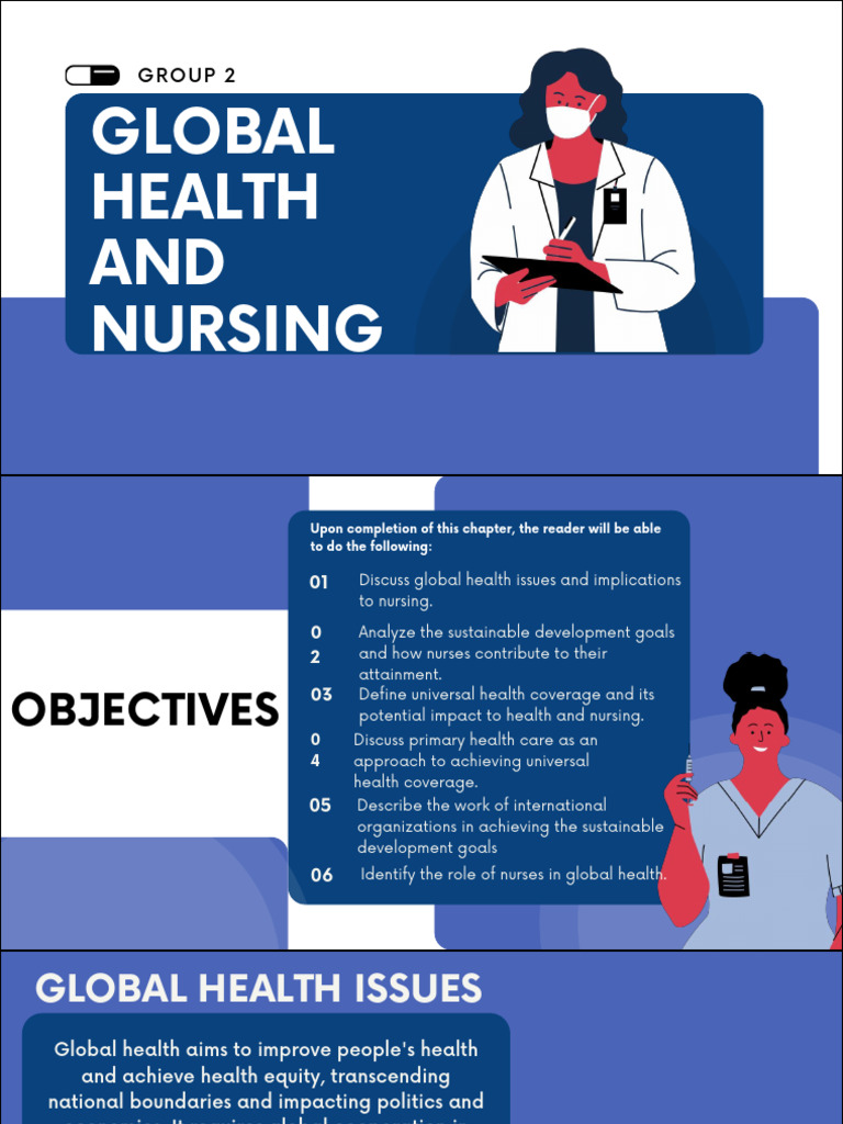 Global Health and Nursing Group 2 | PDF | Global Health | World Health Organization