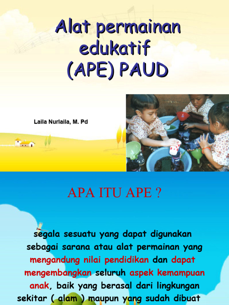 Alat Permainan Edukatif untuk PAUD | PDF | Karier & Perkembangan