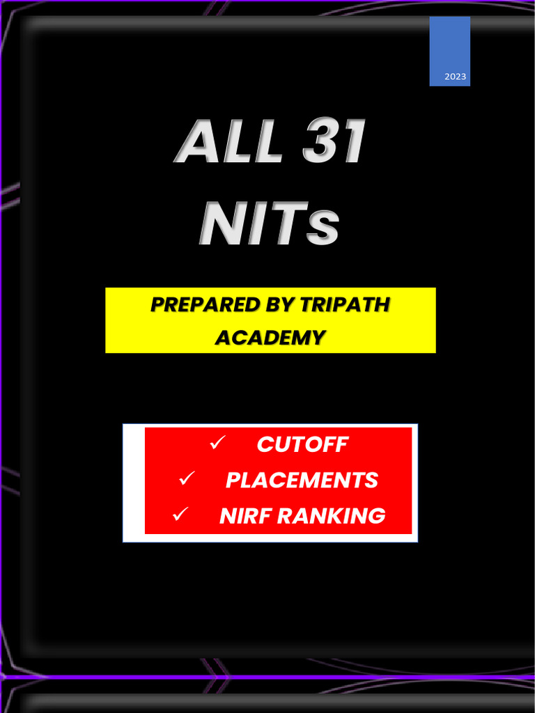 All 31 NIT Cutoff | PDF | Engineering | Physical Sciences