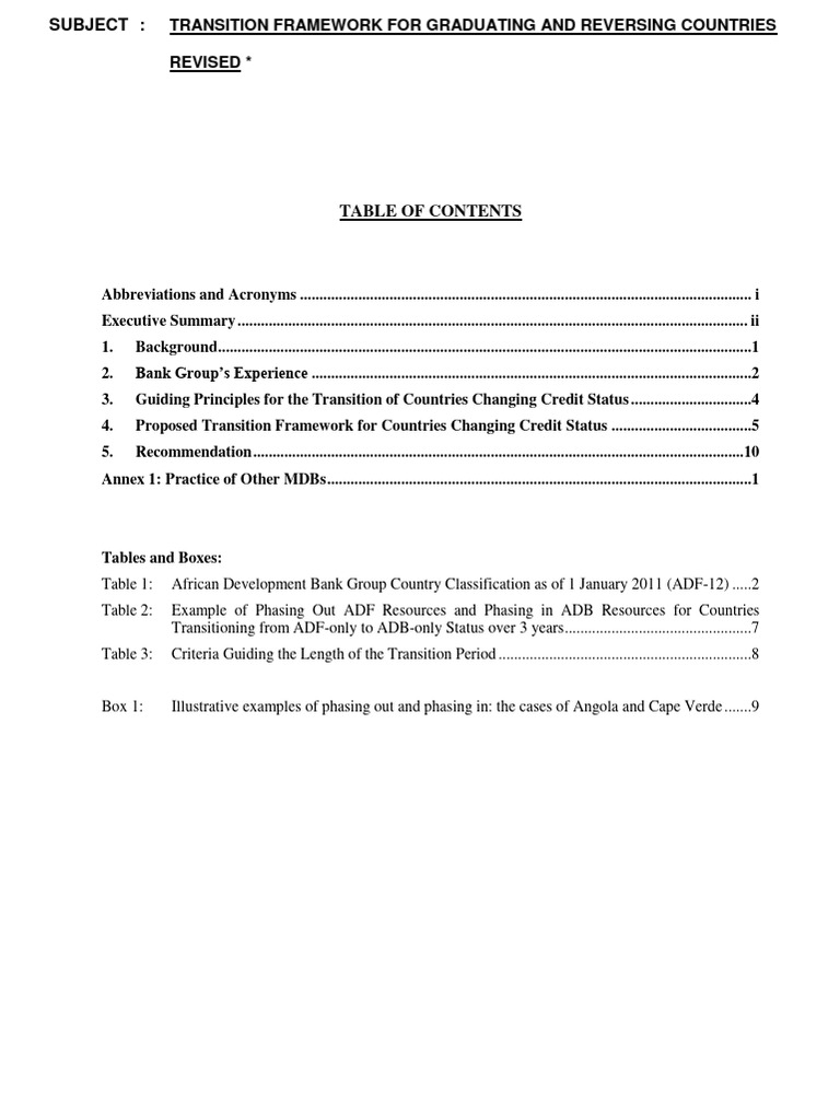 Rev Transition Framework Graduating-Reversing Countries | PDF ...