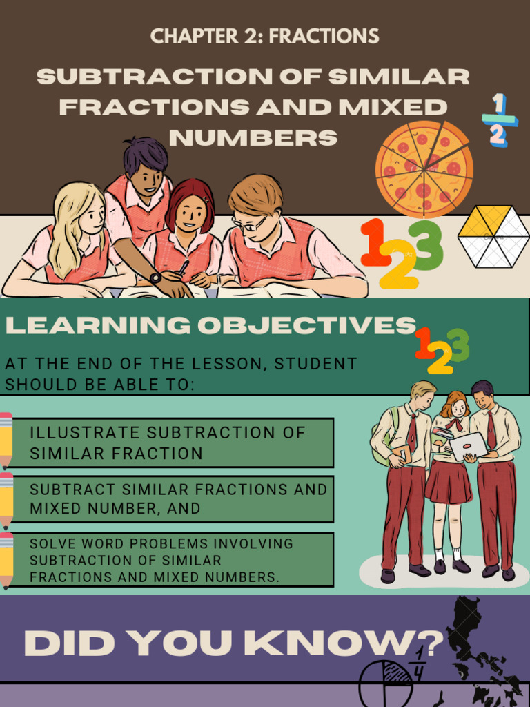 Subtraction of Similar Fractions and Mix Numbers | PDF | Science ...