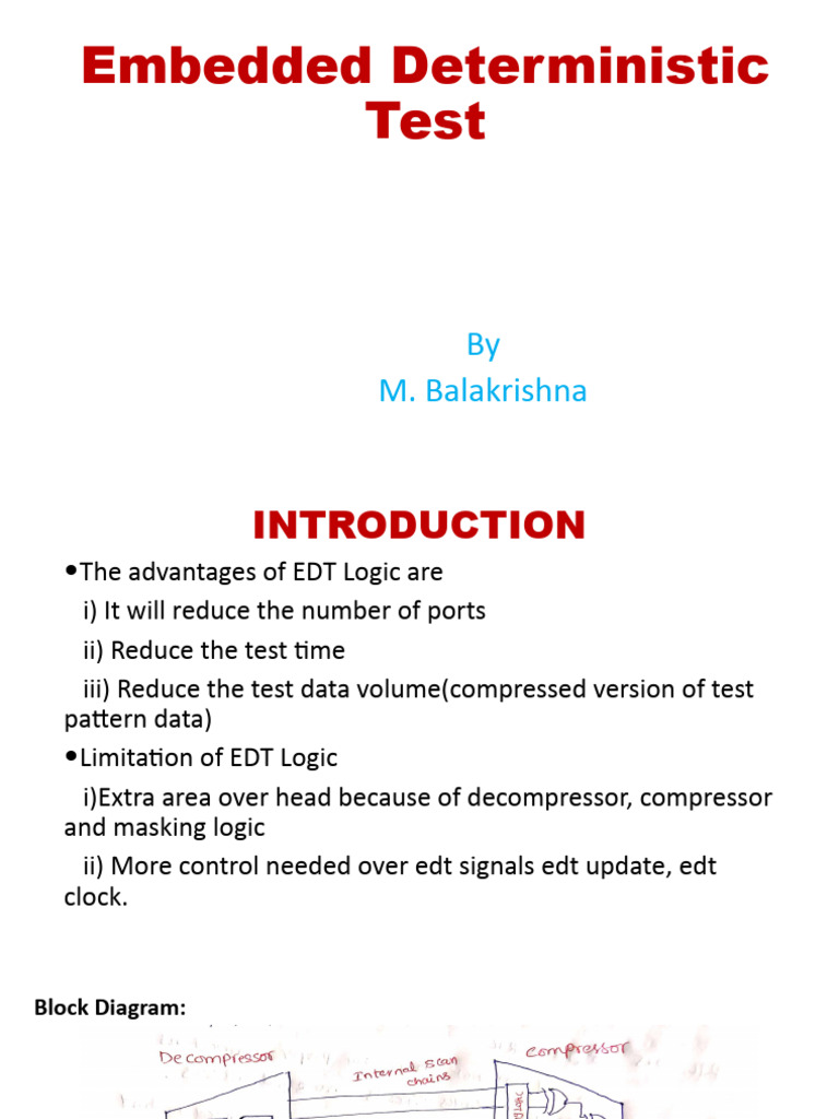 Embedded Deterministic Test: by M. Balakrishna | PDF | Information And ...
