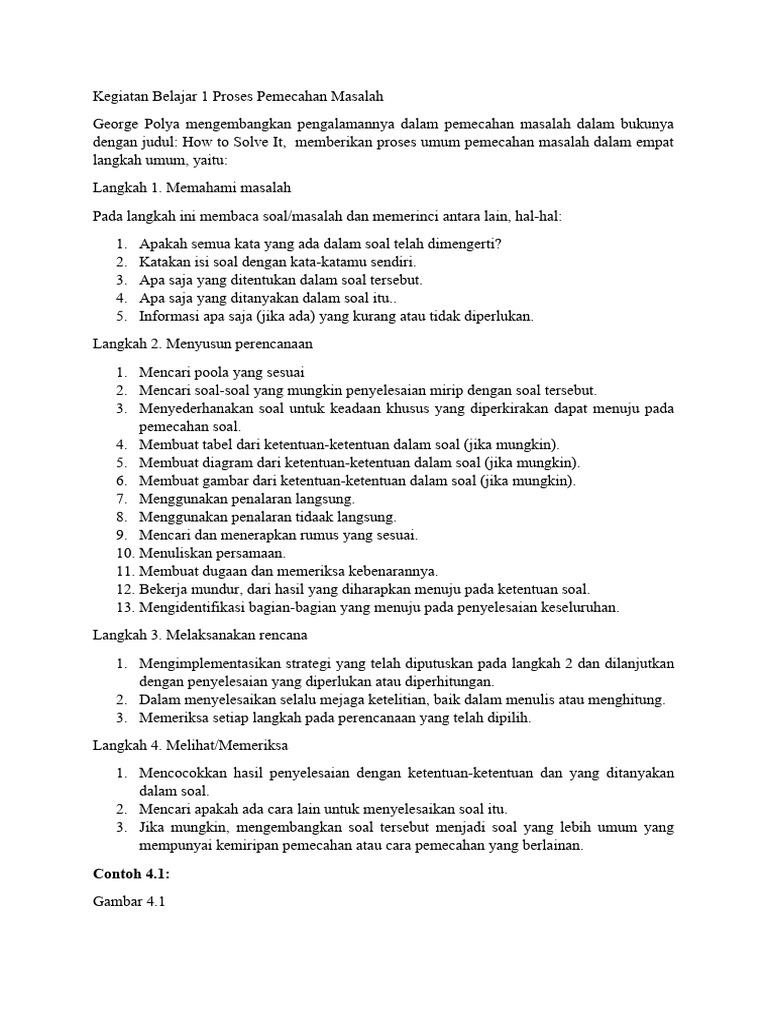 KB 1 Proses Pemecahan Masalah | PDF