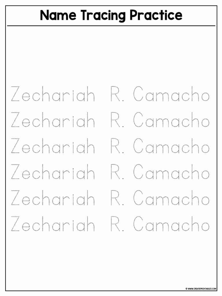 Name Tracing Practice A31A 0D97 EDC1 | PDF
