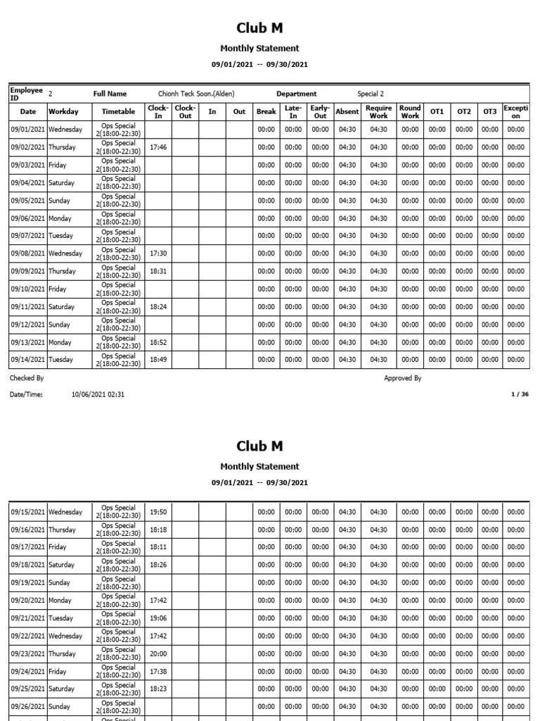 Monthly Statement | PDF