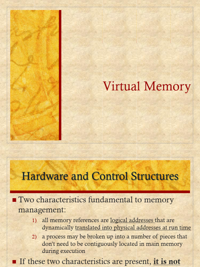 Chapter 7 Virtual Memory Part-1 | PDF | Process (Computing) | Cpu Cache Chapter 7 Virtual Memory Part-1 | PDF | Process (Computing) | Cpu Cache