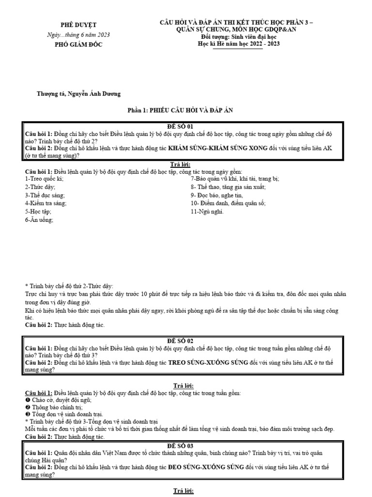 De Thi Thuc Hanh + Van Dap Hp3 | PDF